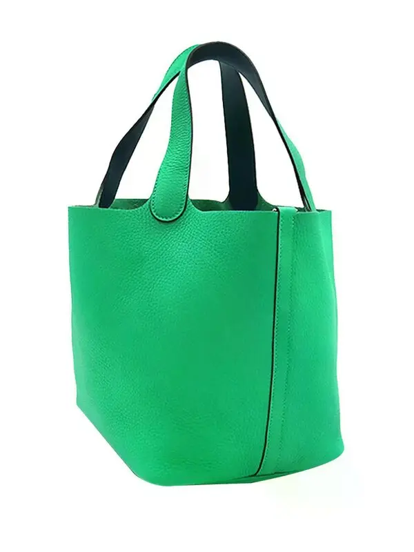 Hermès Clemence Picotin Lock 22 Handbag - Green
