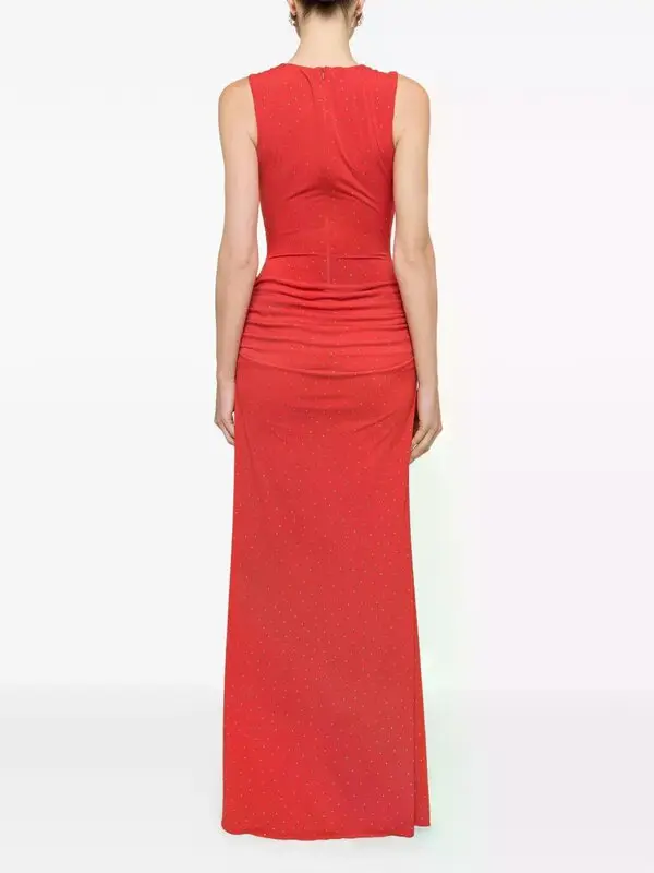 NISSA Embellished Maxi Dress - Red
