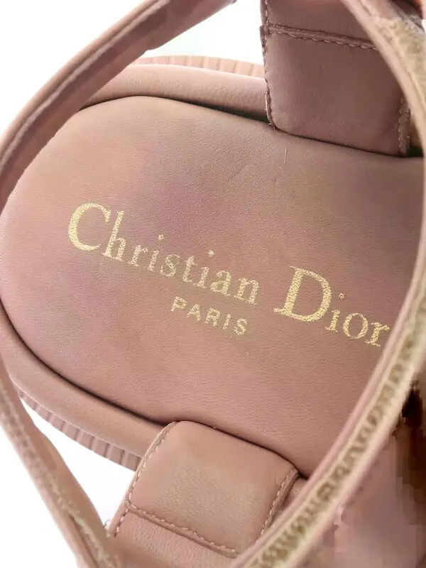 Dior D-wave Leather Sandals - Pink