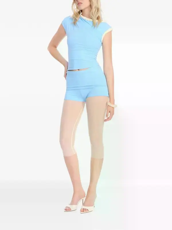 AXEL 113 Momo Mesh Capri Pants - Neutrals