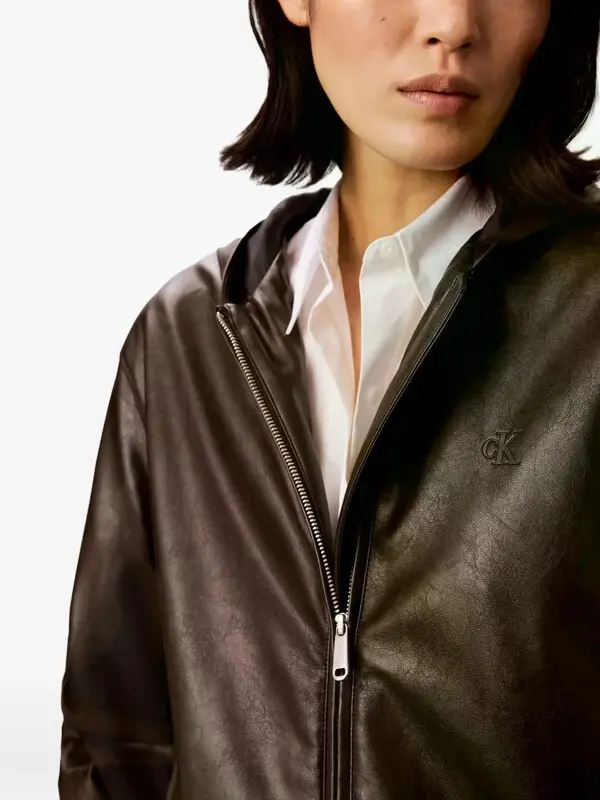 Calvin Klein Hooded Zip-up Bomber Jacket