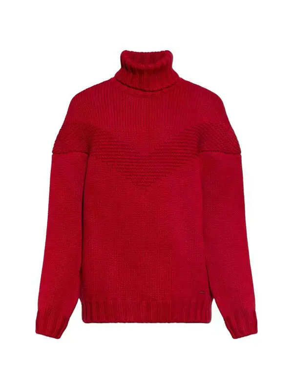 Dsquared2 Chevron Knit Roll Neck Sweater