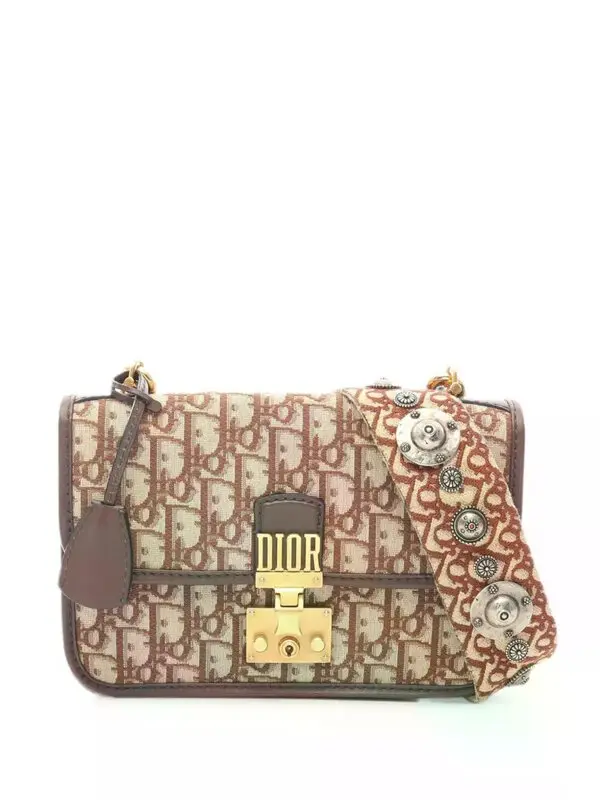 Dior Oblique Jacquard Canvas Dioraddict Shoulder Bag - Neutrals