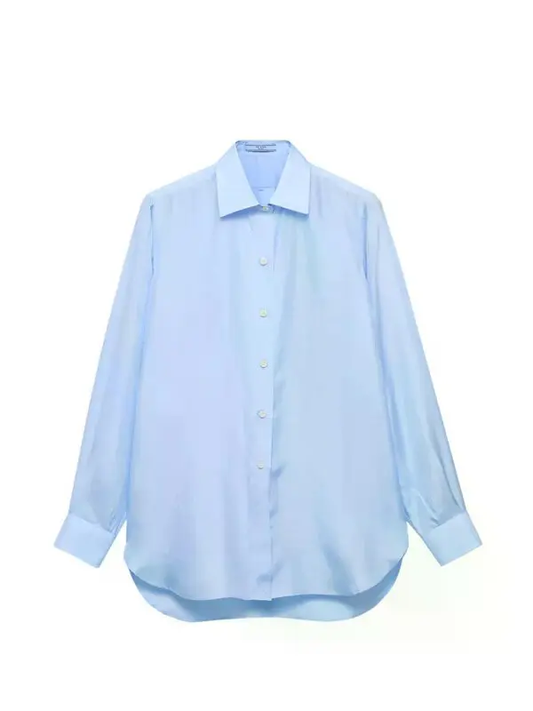 Prada Silk Poplin Shirt - Blue