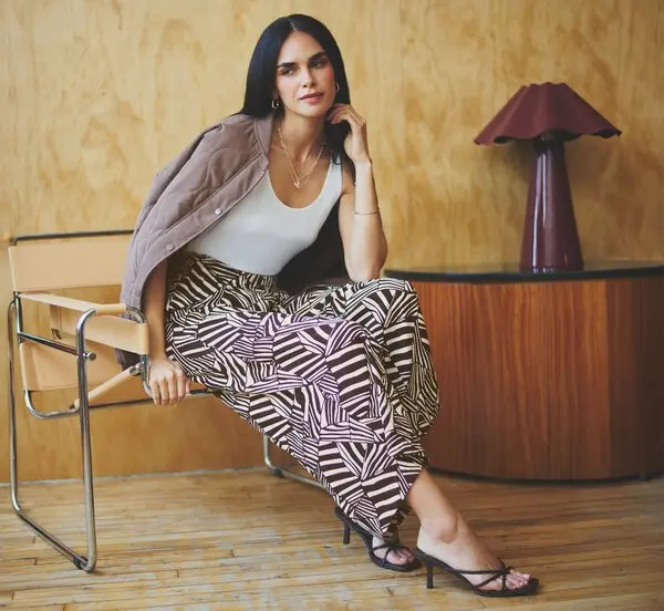 Adrianna Papell Cropped Wide Leg Pull-on Pants - Chocolate Patchwork Stripe
