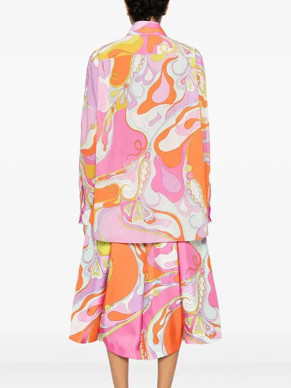 Emilio Pucci Orchidee Print Cotton Shirt