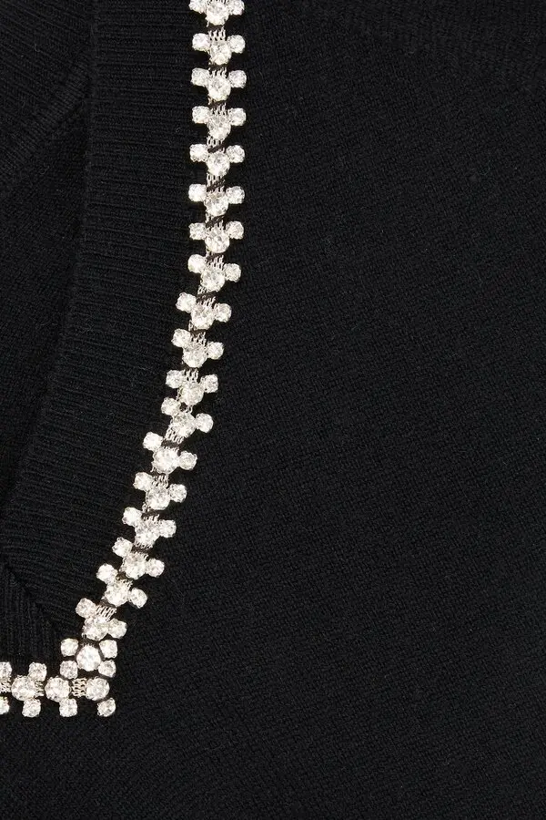 Maje Crystalembellished Wool And Cashmereblend Sweater
