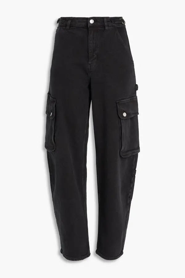 Maje Highrise Cargo Jeans - Black