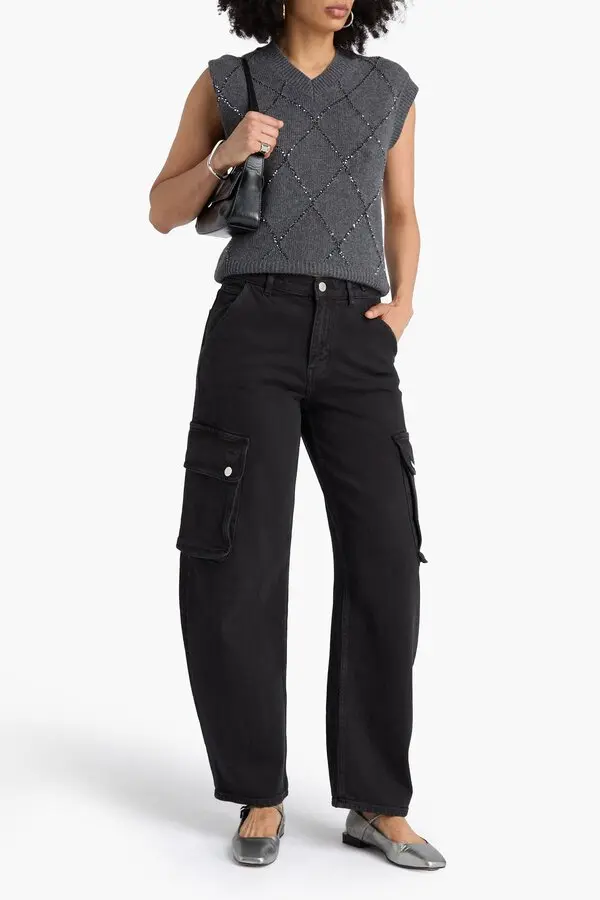 Maje Highrise Cargo Jeans