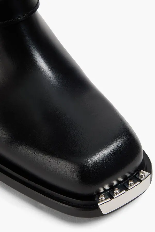 Sandro Studded Leather Boots