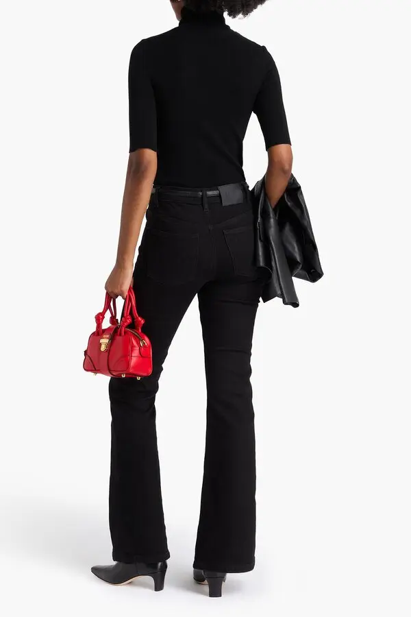 Maje Chainembellished Highrise Flared Jeans