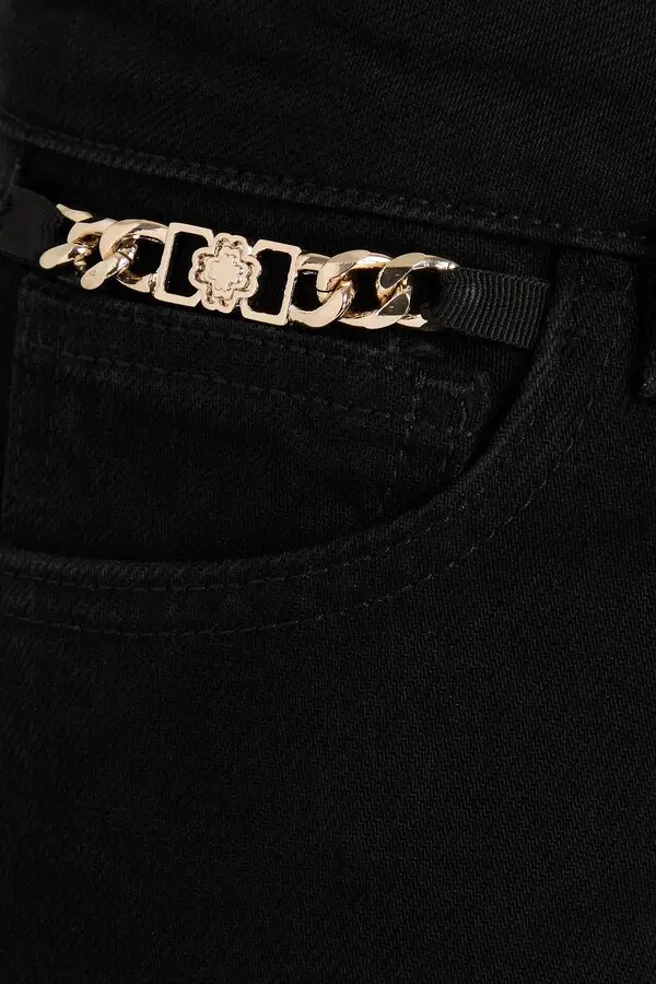 Maje Chainembellished Highrise Flared Jeans