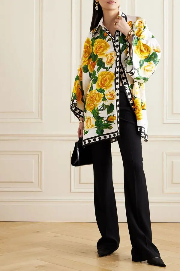 Dolce & Gabbana Printed Silktwill Shirt