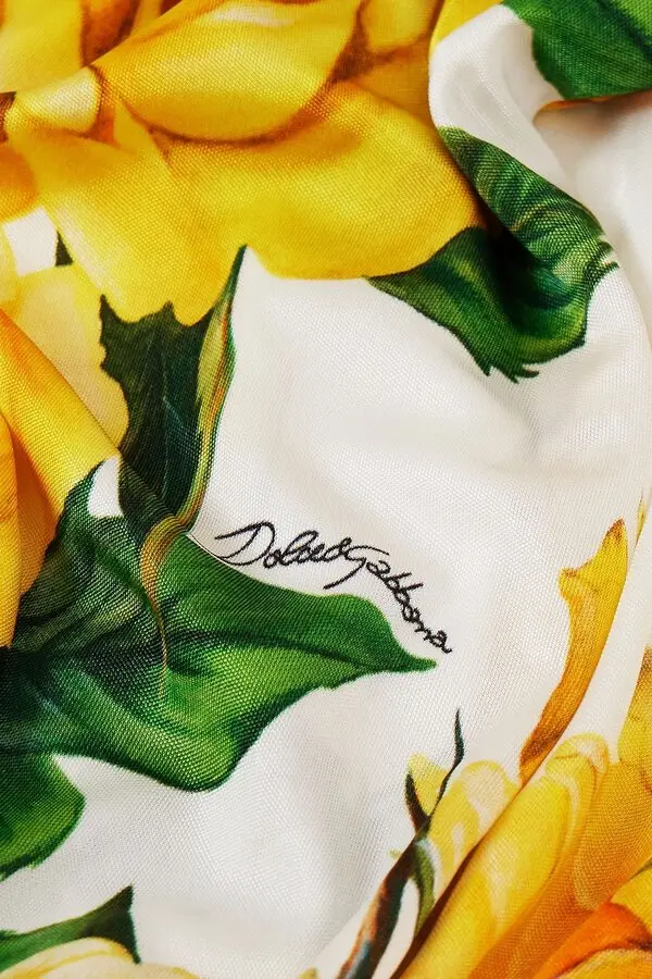 Dolce & Gabbana Floralprint Jersey Flared Pants