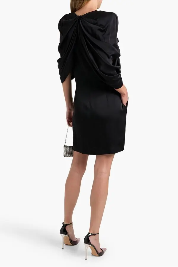 Stella McCartney Layered Draped Satincrepe Mini Dress