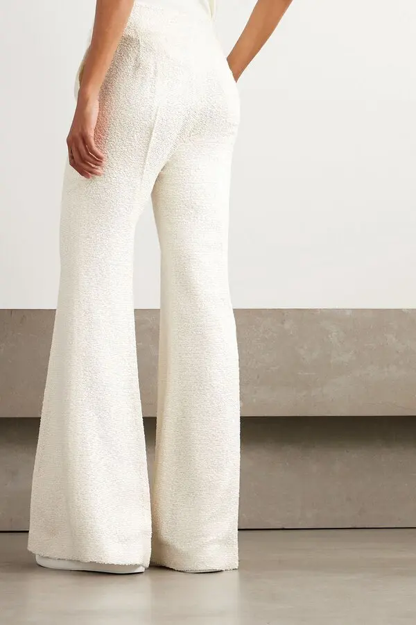 Gabriela Hearst Rhein Silkbouclé Flared Pants
