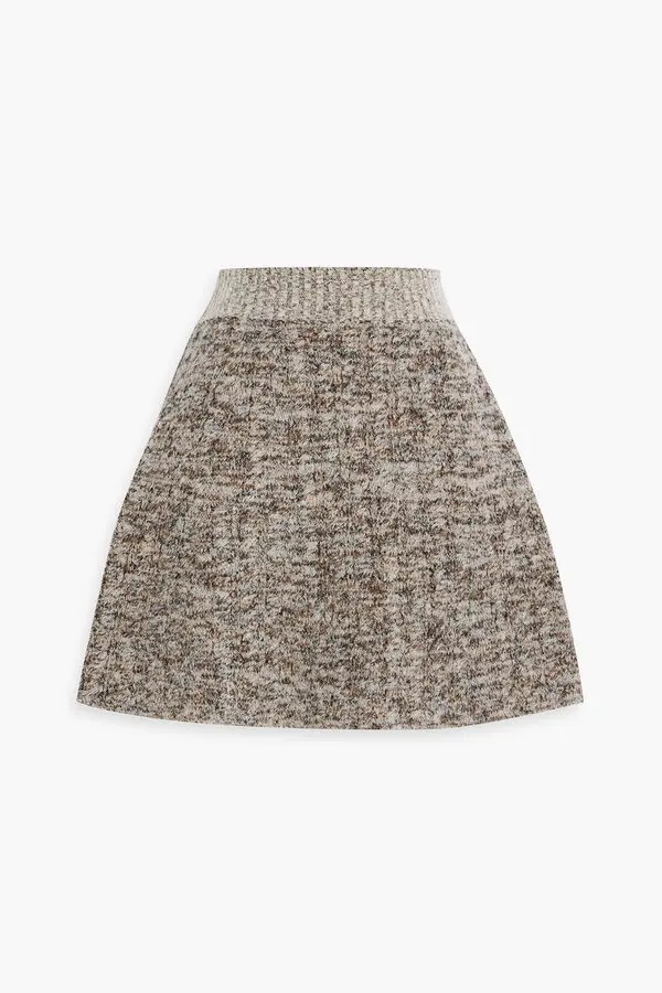 Stella McCartney Marled Woolblend Mini Skirt - Gray