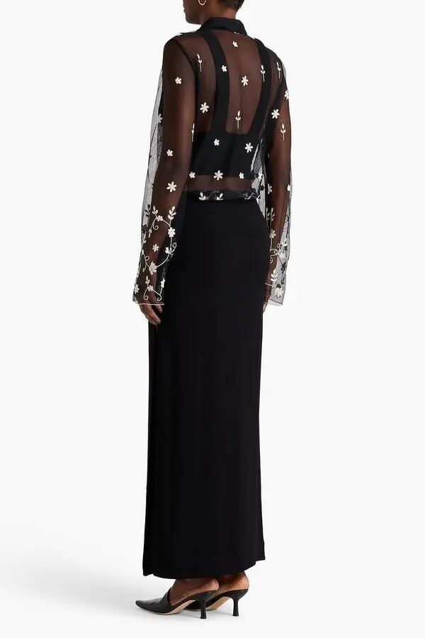 TOTEME Embroidered Tulle Shirt