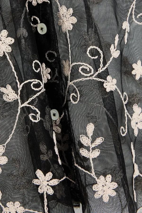 TOTEME Embroidered Tulle Shirt