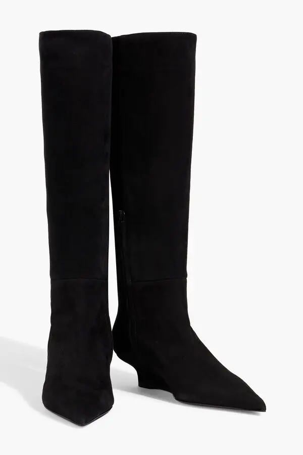 TOTEME Sharp 40 Suede Knee Boots