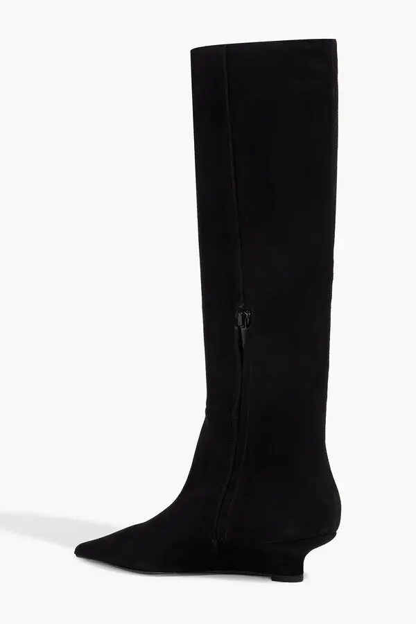 TOTEME Sharp 40 Suede Knee Boots