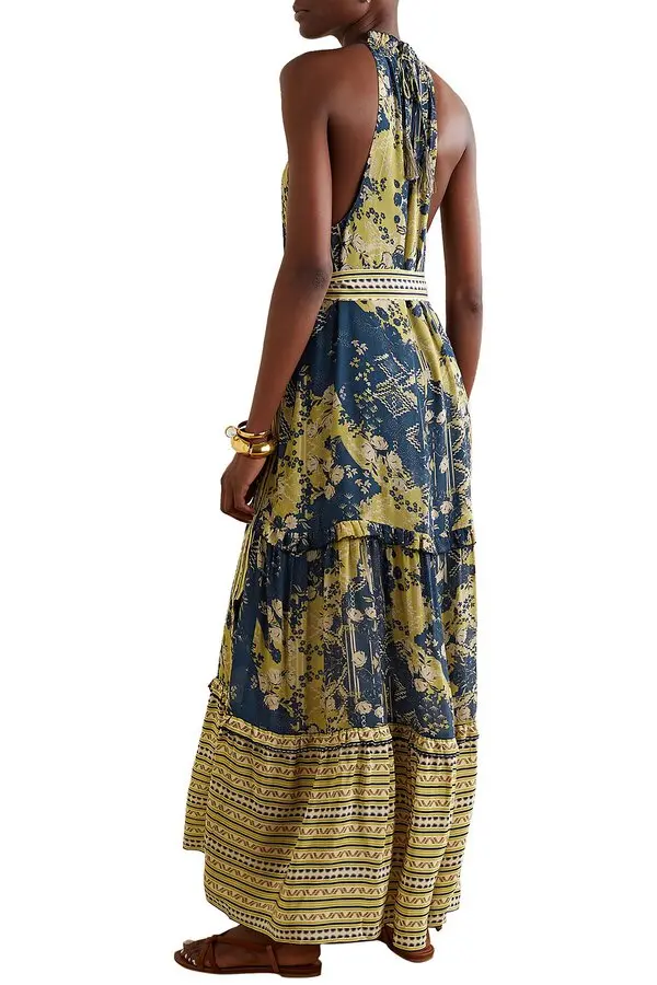 Chufy Lima Ruffled Printed Voile Maxi Dress