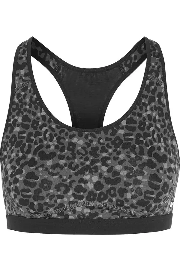 Nike Pro Fierce Printed Drifit Stretchjersey Sports Bra - Anthracite