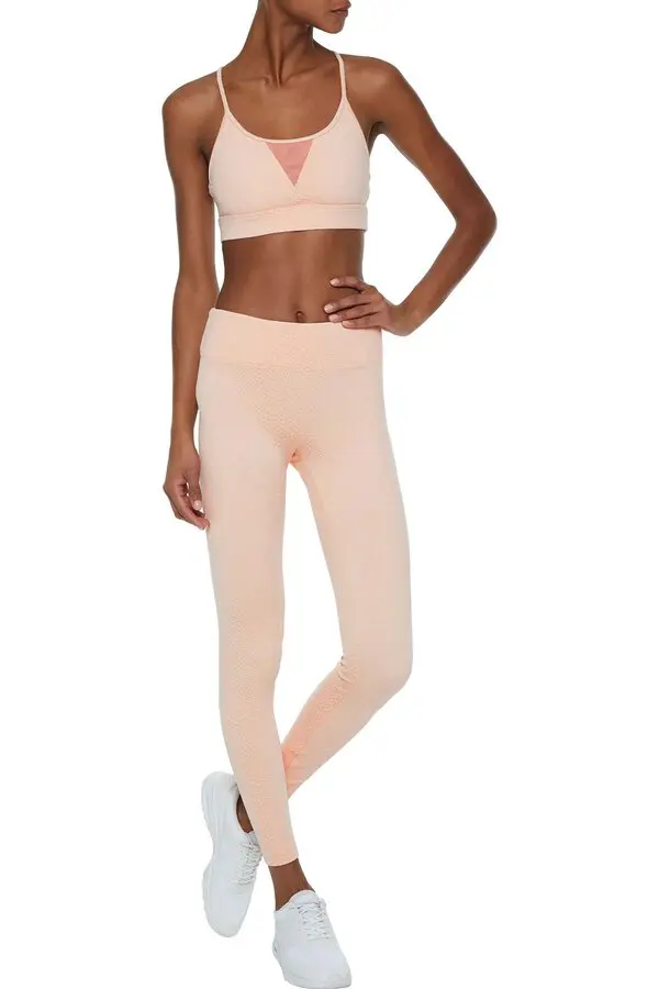 Koral Trifecta Meshpaneled Stretchjacquard Sports Bra