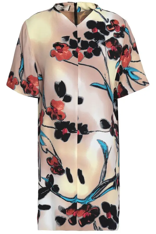 Marni Printed Crepe Tunic - Sand