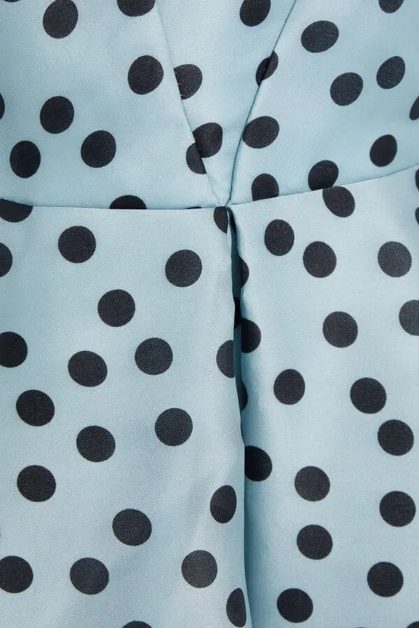 RASARIO Strapless Polka Dot Silk-satin Mini Dress