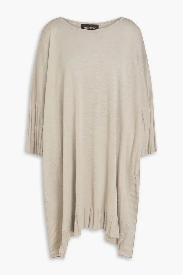 Eskandar Linen And Silkblend Sweater - Gray