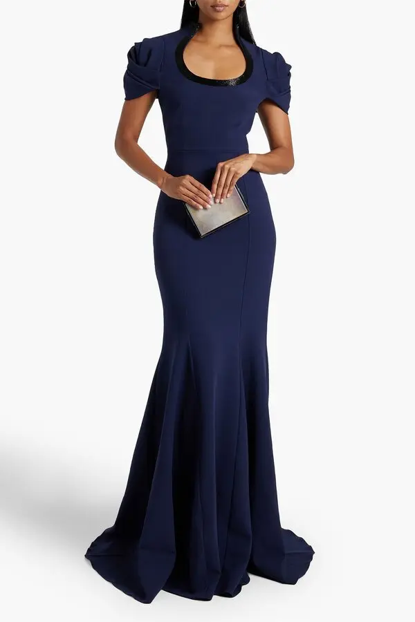 Safiyaa Logan Embellished Stretchcady Gown