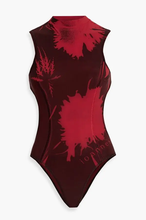 Ioannes Printed Cutout Stretch-jersey Bodysuit