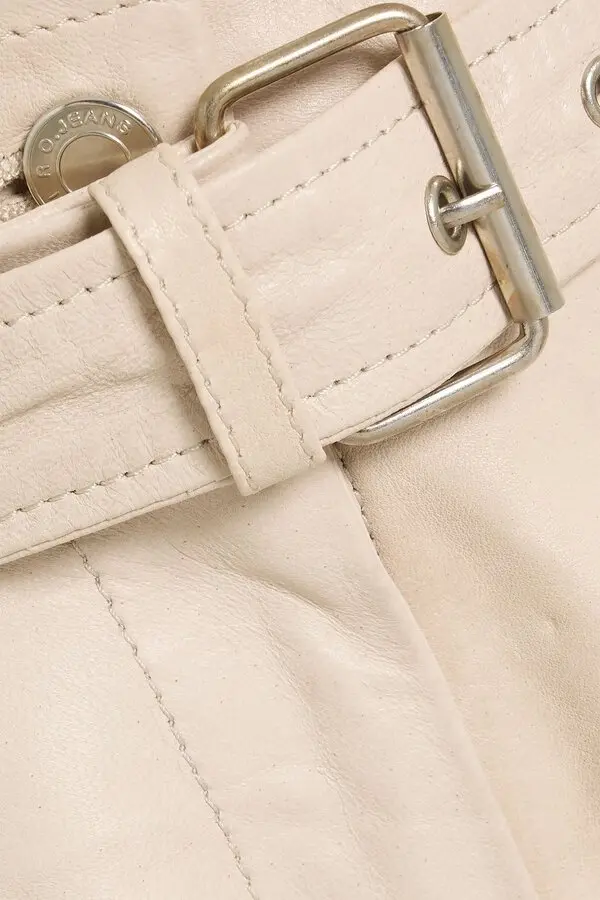 IRO PARIS Belted Leather Tapered Pants