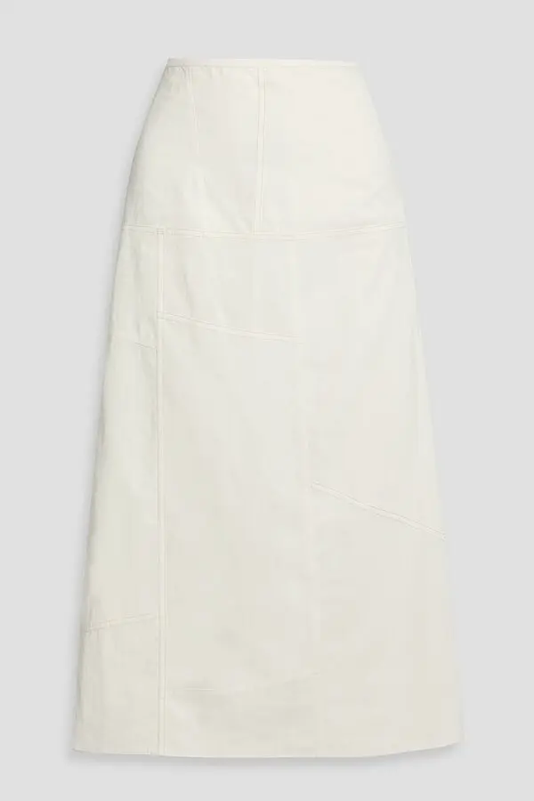 JIL SANDER Paneled Linen Midi Skirt