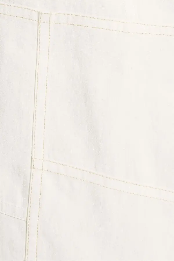 JIL SANDER Paneled Linen Midi Skirt