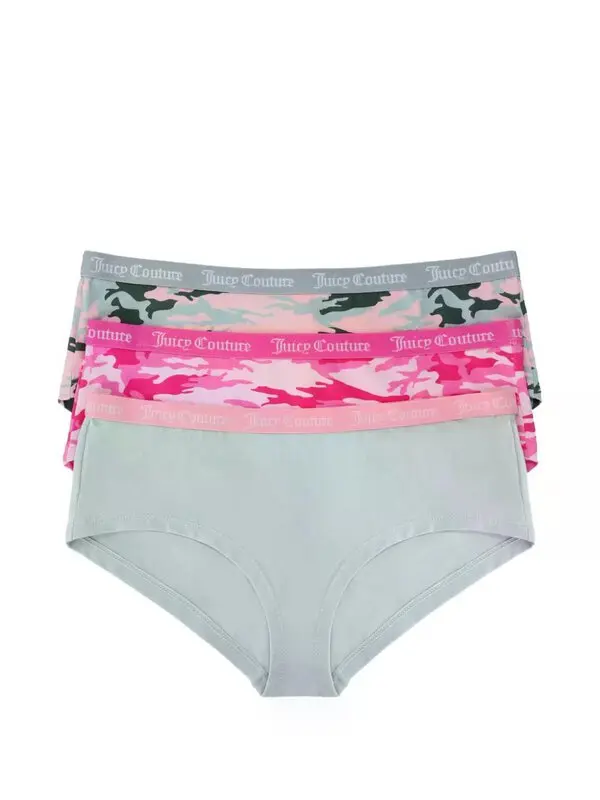 Juicy Couture Logo-waistband Briefs - Grey