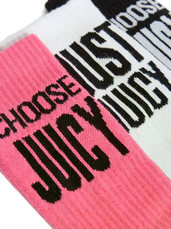 Juicy Couture Logo-jacquard Ribbed Socks