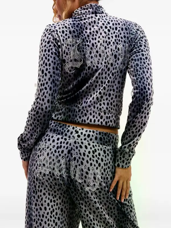 Juicy Couture Cheetah Print Velour Sweatshirt