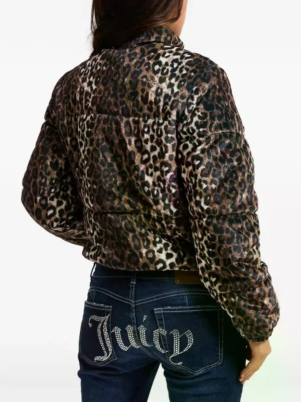 Juicy Couture Leopard Print Velour Jacket