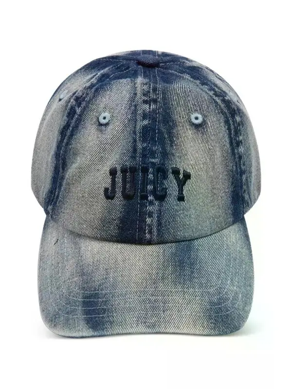 Juicy Couture Bleach-wash Denim Cap - Blue