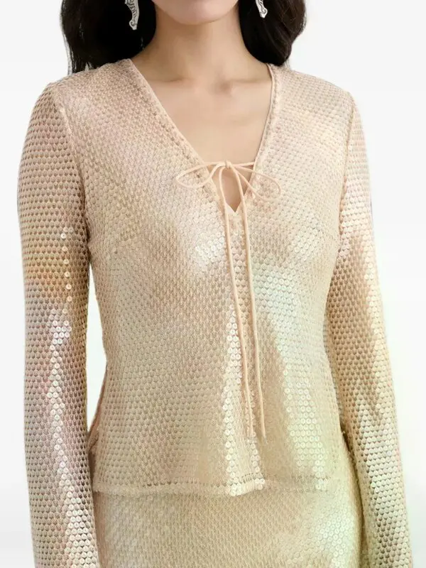 TOCCIN Zuri Sequin-embellished Blouse