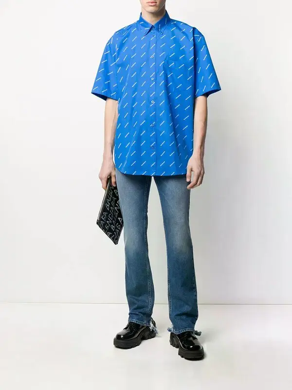 Balenciaga Normal-fit Logo Print Shirt