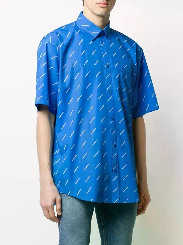 Balenciaga Normal-fit Logo Print Shirt