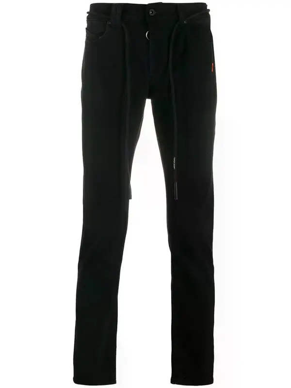 Off-White Drawstring Belt Slim-fit Denim Jeans