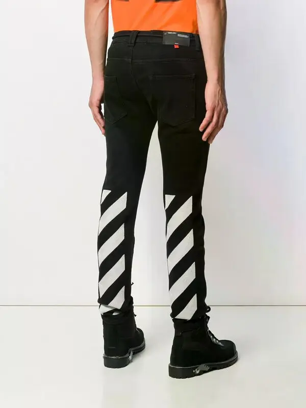 Off-White Drawstring Belt Slim-fit Denim Jeans