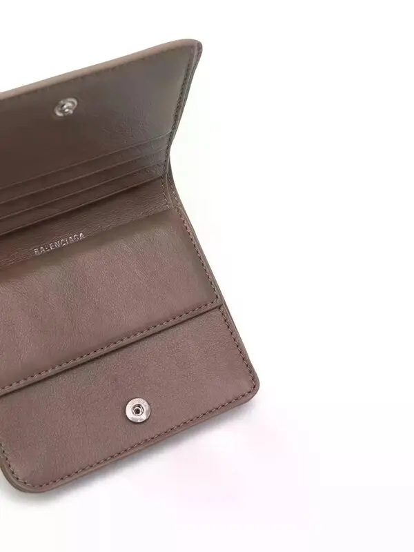 Balenciaga Logo-print Detail Coin Wallet - Brown
