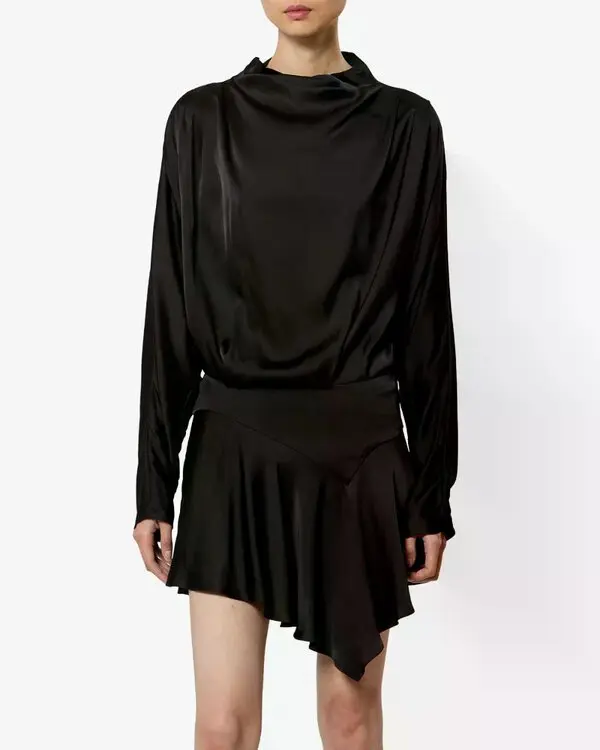 Isabel Marant Étoile Neline Dress In Satin - Black