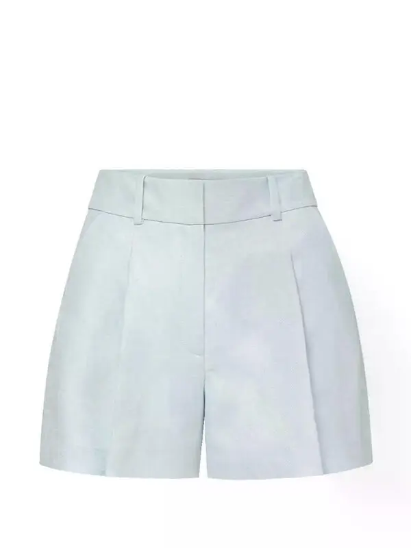 Veronica Beard Craig Pleated Shorts - Blue