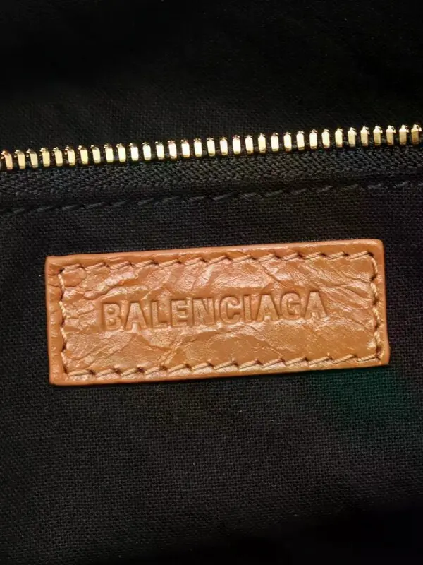 Balenciaga 2000s City Whipstitch Tote Bag - Brown